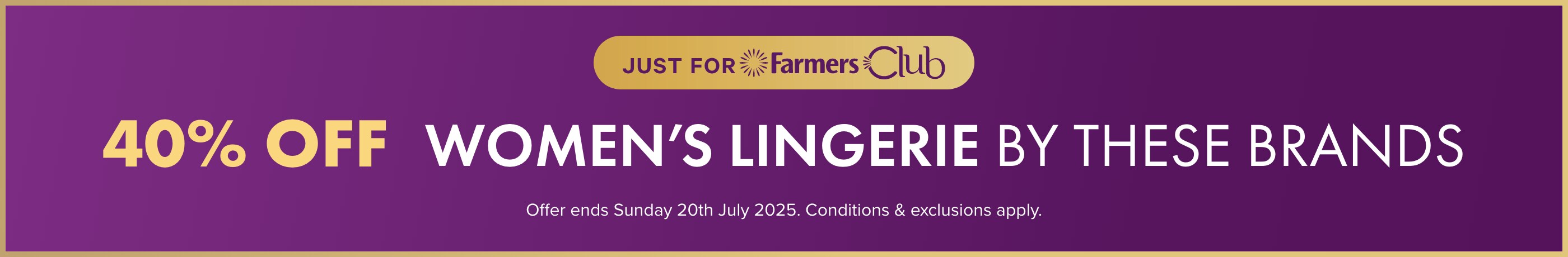 Lingerie - Women | Shop Farmers NZ Online