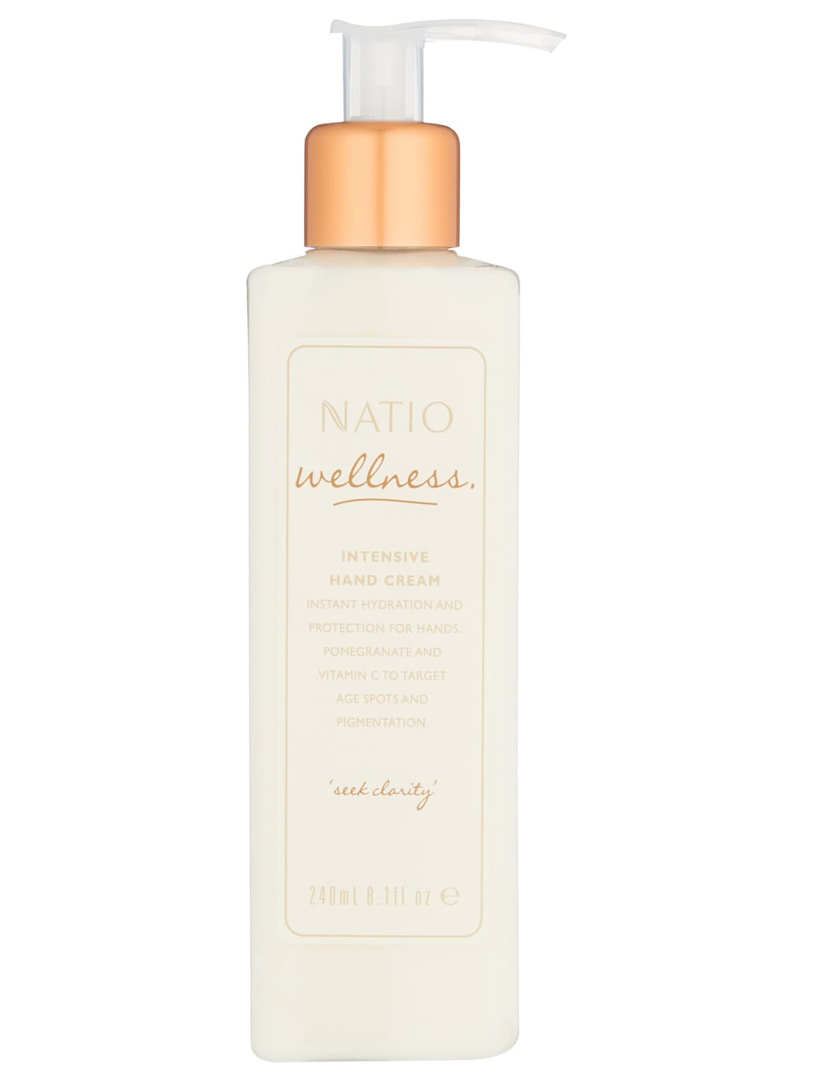 Natio Wellness Intensive Hand Cream, 240ml - Hand & Foot Care