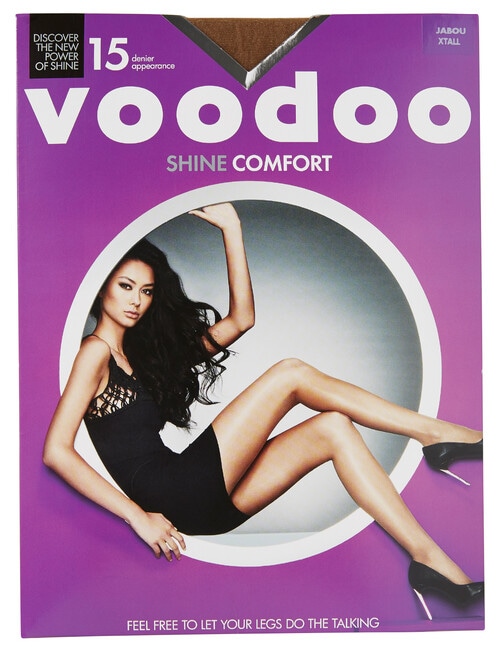 Voodoo Shine Comfort Sheer Brief Pantyhose, 15 Denier - Hosiery