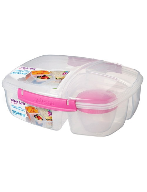Sistema To Go Triple Split Container, 2L, Assorted Colours - Drink ...
