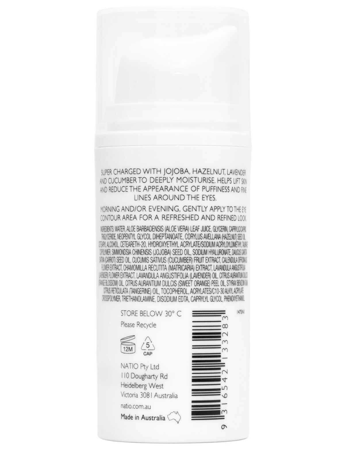 Natio Restore Eye Serum, 30ml - Eye Cream
