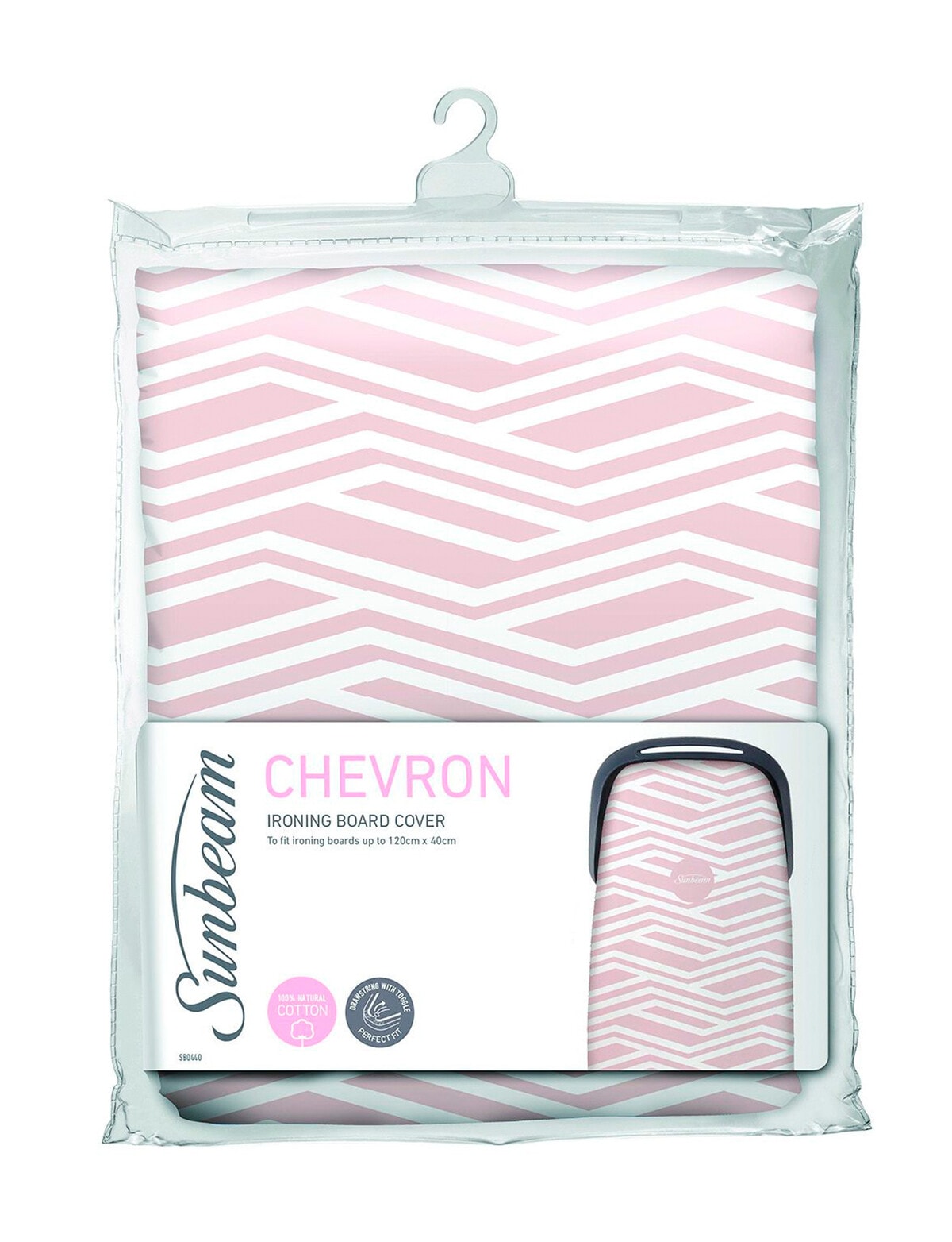 Sunbeam Mode Ironing Board Cover, Pink - Laundry & Storage