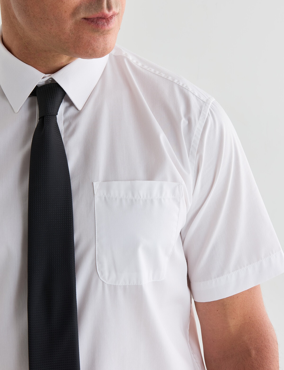 Chisel Essential Short Sleeve Shirt, White - Formal Shirts