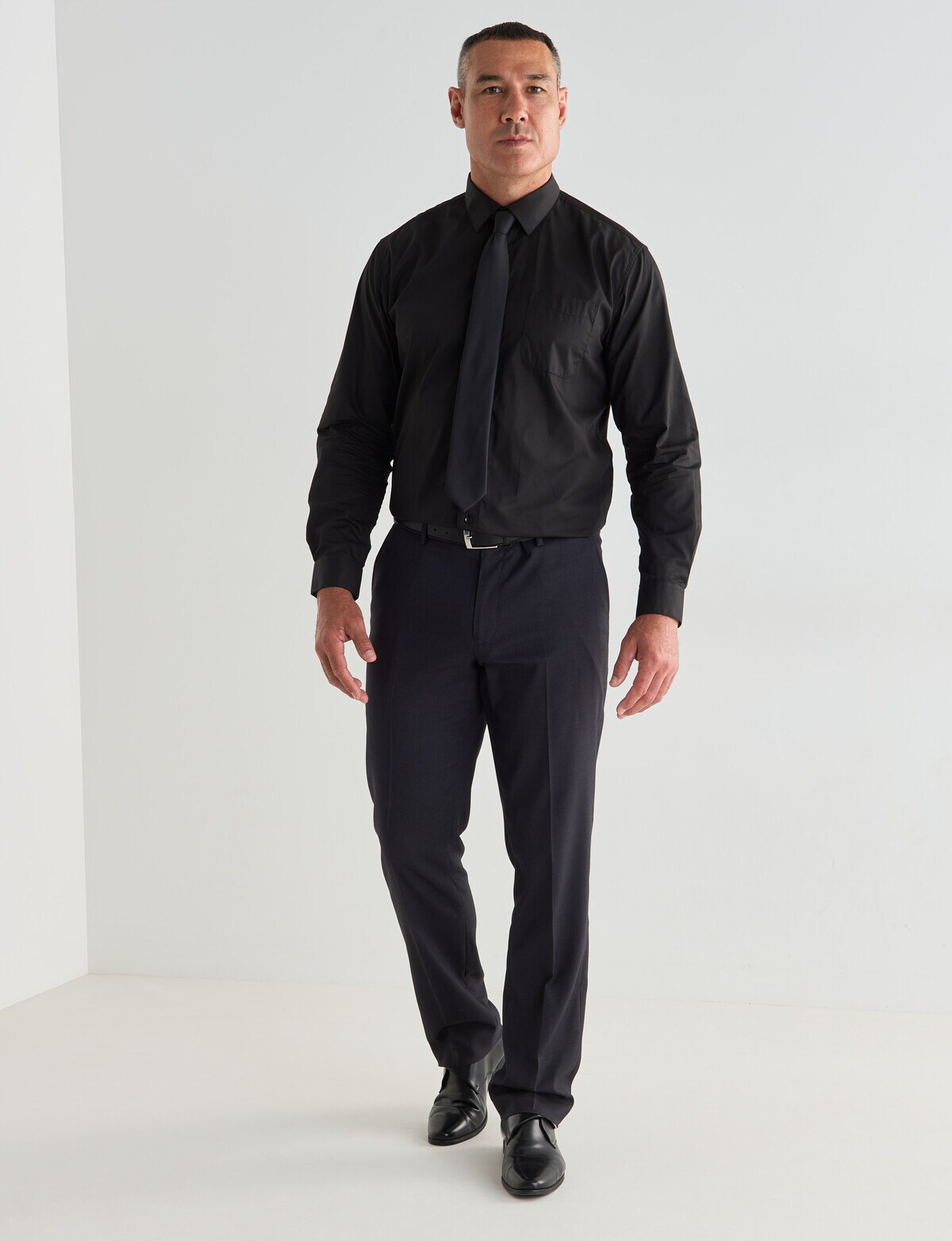 Chisel Essential Long-Sleeve Shirt, Black - Formal Shirts