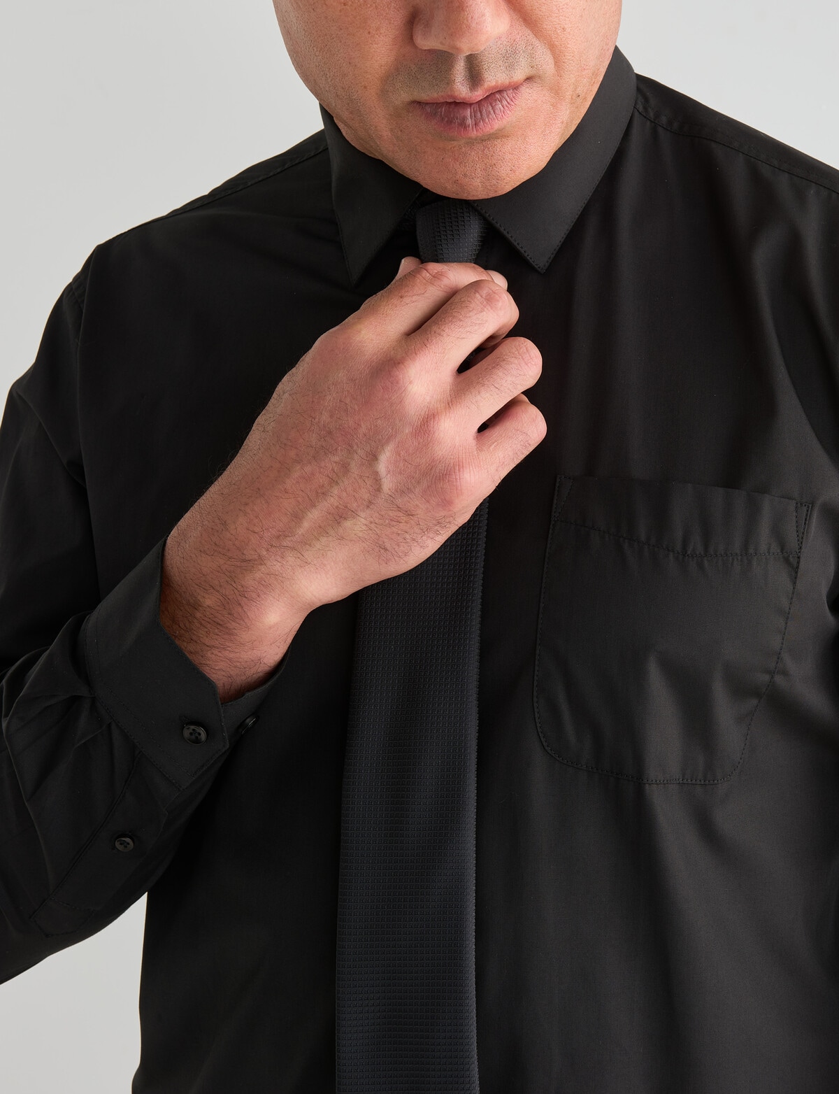 Chisel Essential Long-Sleeve Shirt, Black - Formal Shirts