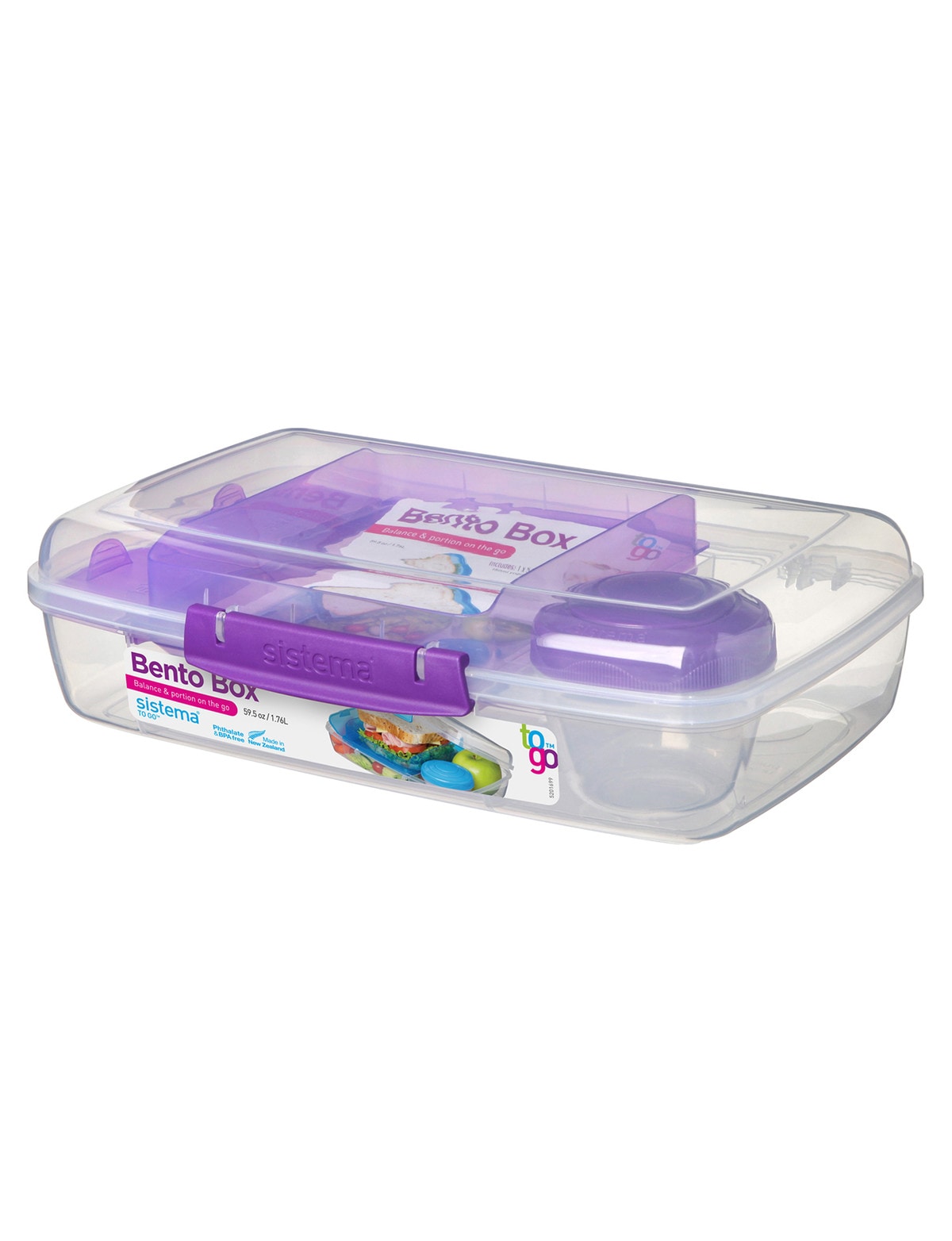 Sistema To Go Bento Box, 1.76L, Assorted Colours - Drink Bottles ...
