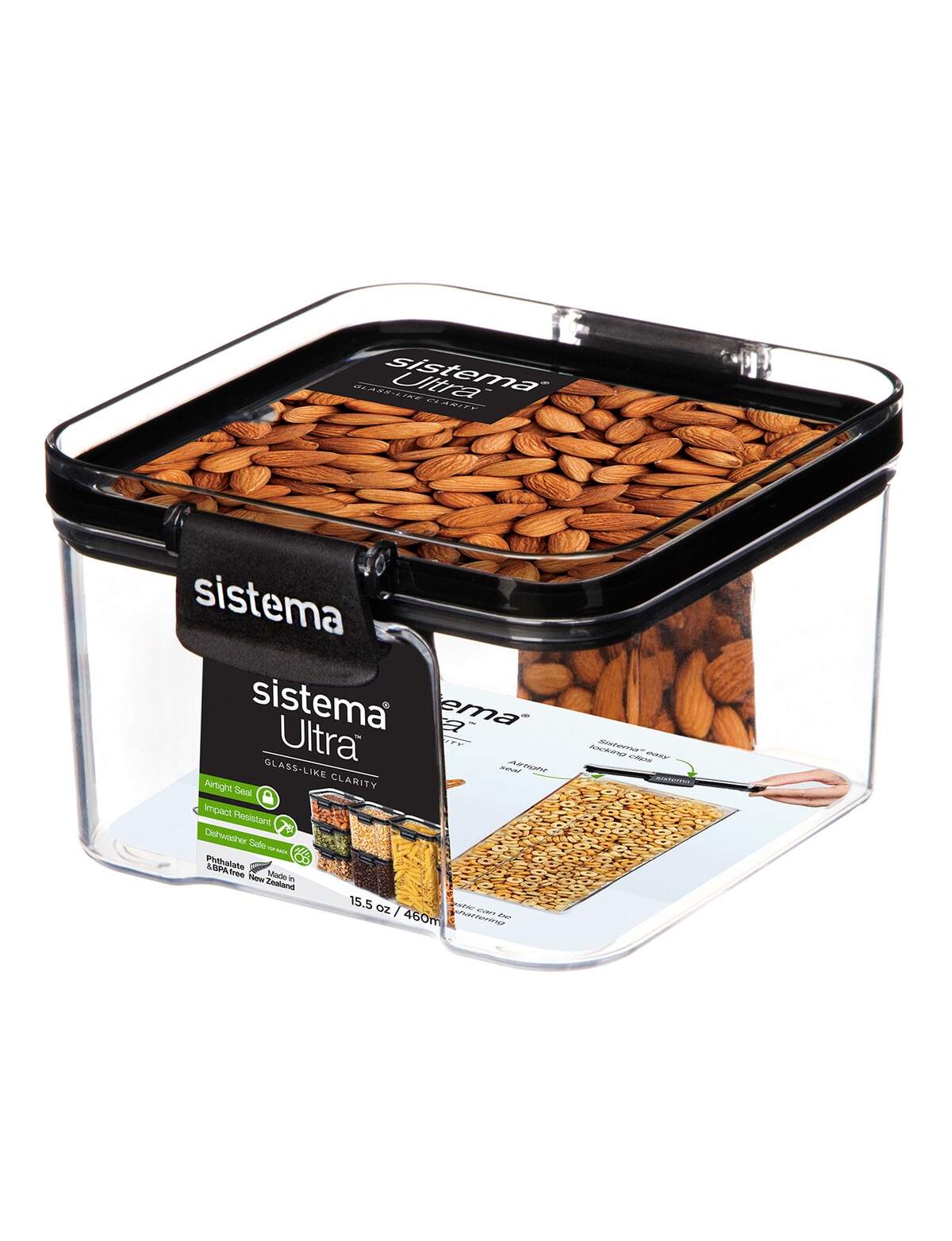 Sistema Ultra Square Storage Container, 460ml - Food Storage