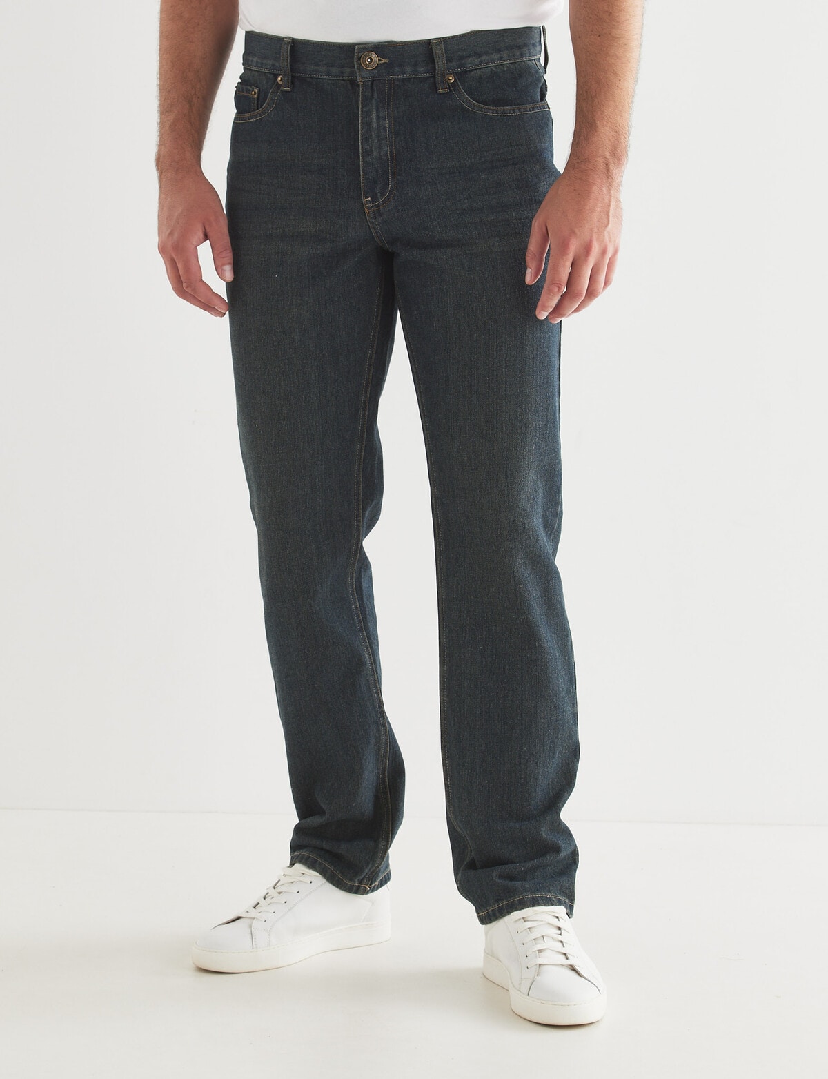 Chisel Tinted Straight Leg Jean, Blue - Jeans