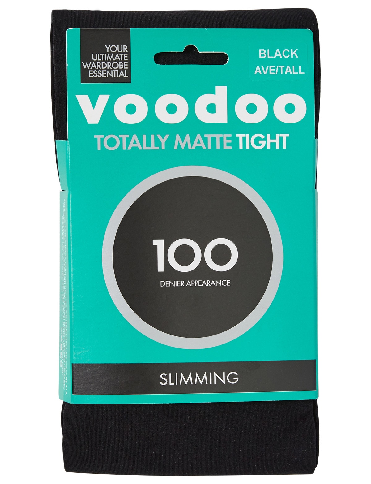 Voodoo Totally Matte 100D Slimming Tight Black - Hosiery