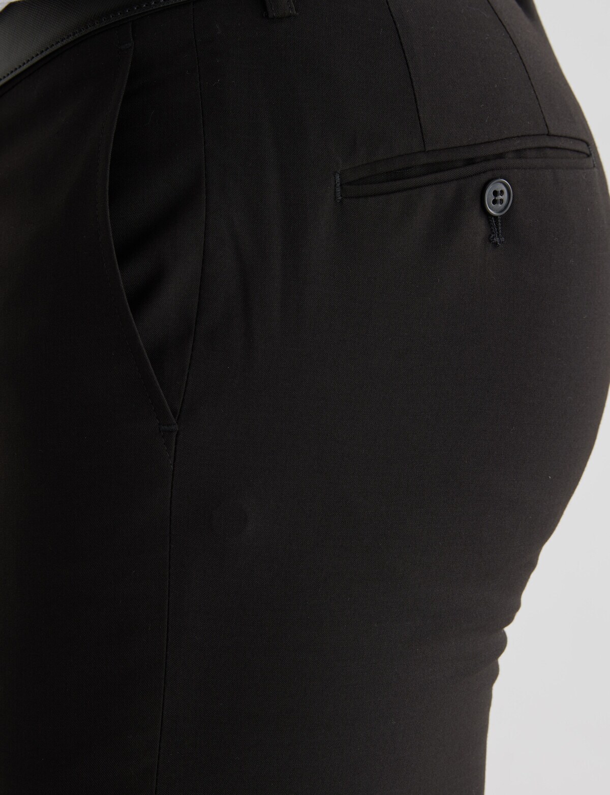 Laidlaw + Leeds Tailored Stretch Pants, Black - Suit Jackets & Pants