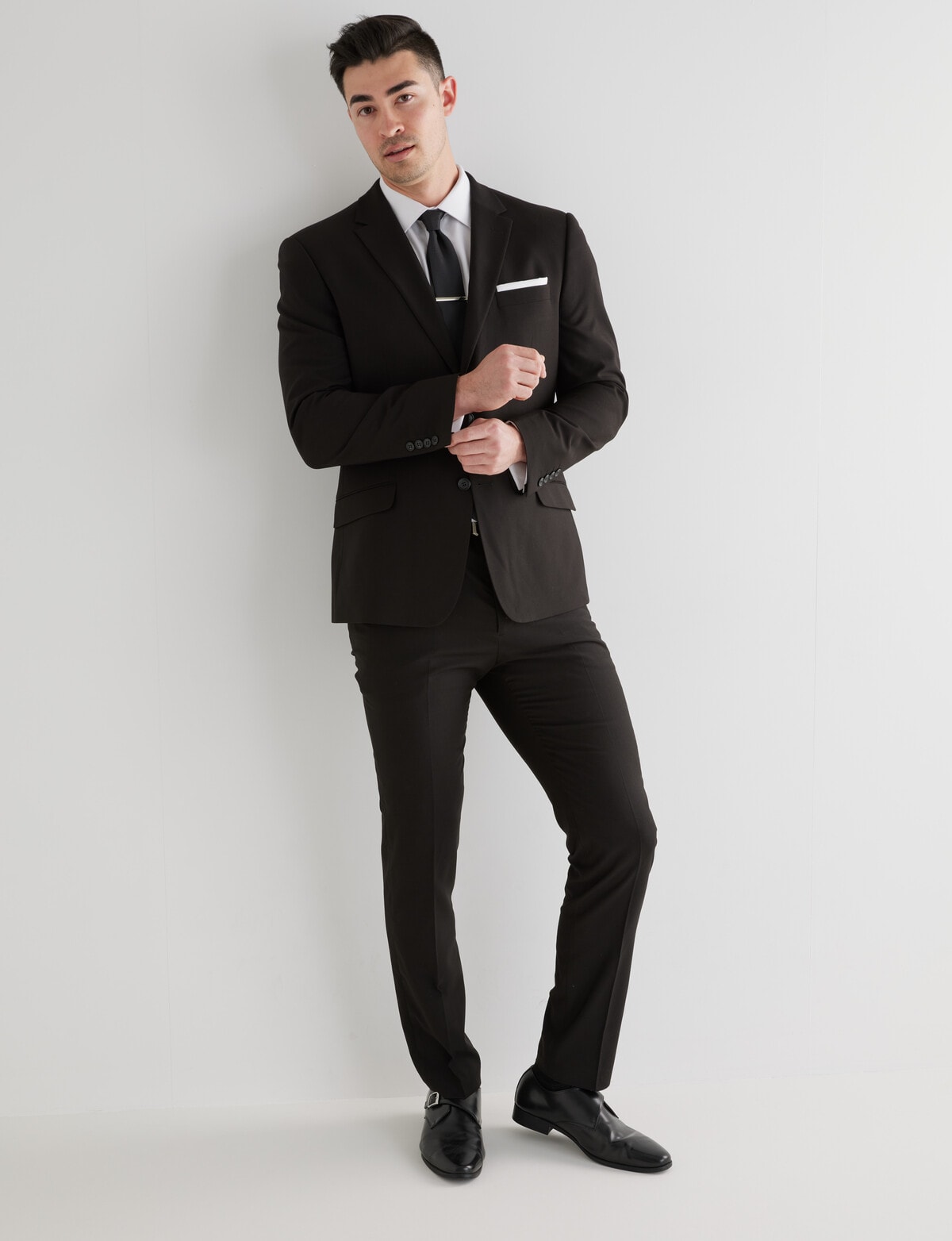 Laidlaw + Leeds Tailored Stretch Jacket, Black - Suit Jackets & Pants