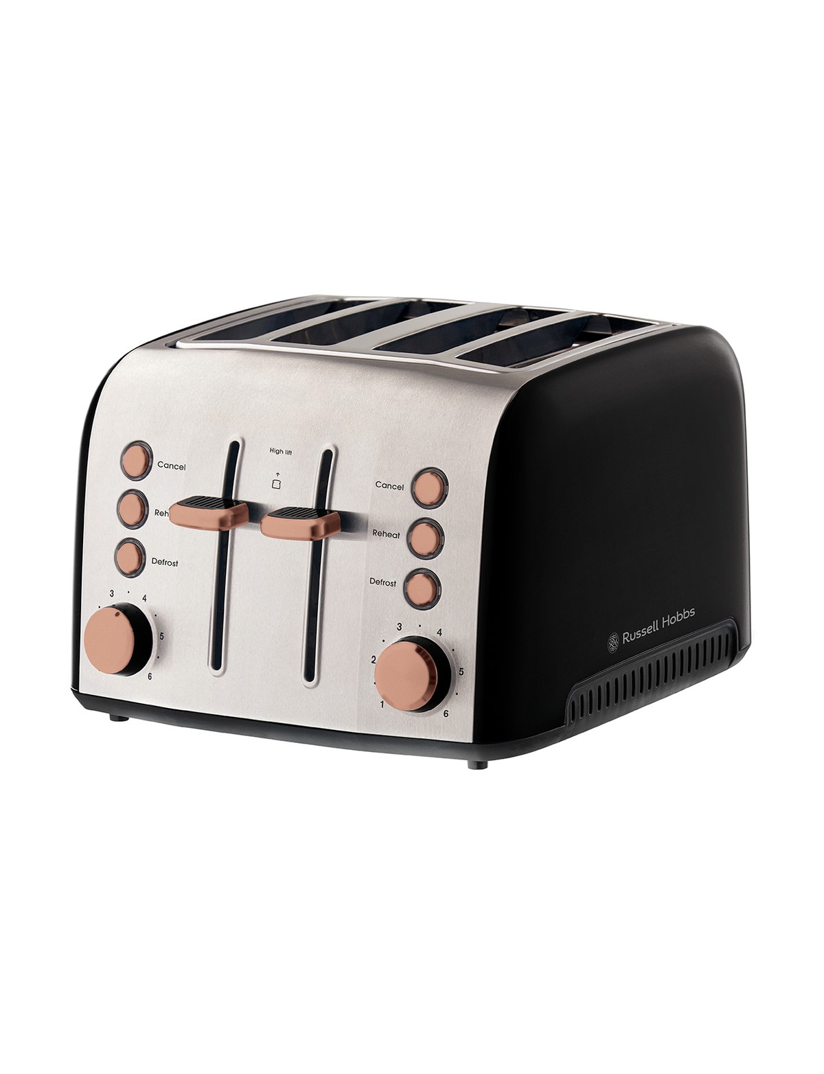 Russell Hobbs Brooklyn 4-Slice Toaster, Copper Accent, RHT94COP - Toasters