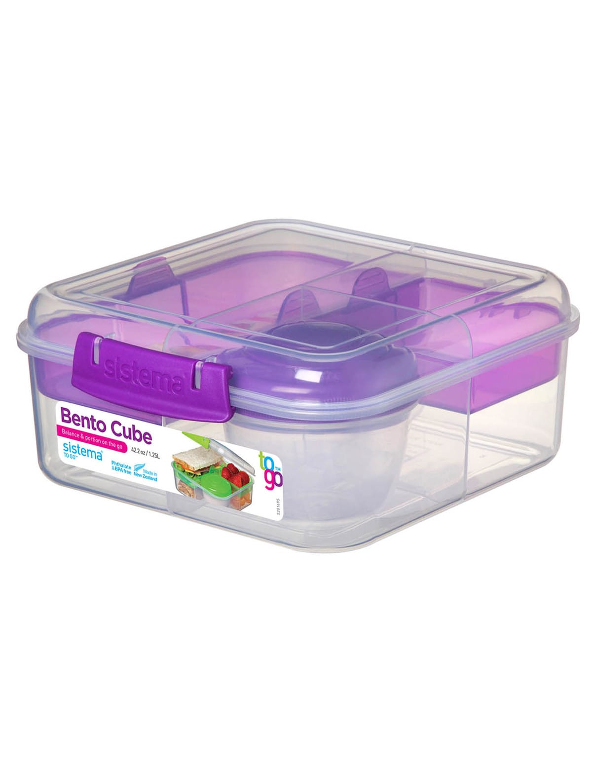 Sistema To Go Bento Cube, 1.25L, Assorted Colours - Drink Bottles ...