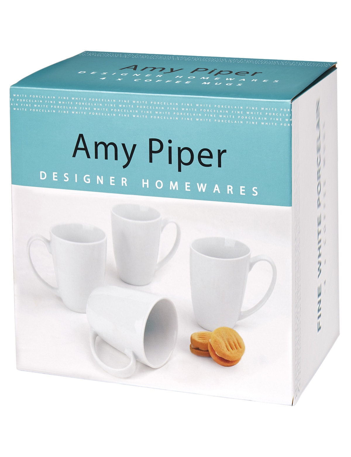Amy Piper Bullet Shaped Mugs, 370ml, Set-of-4 - Mugs