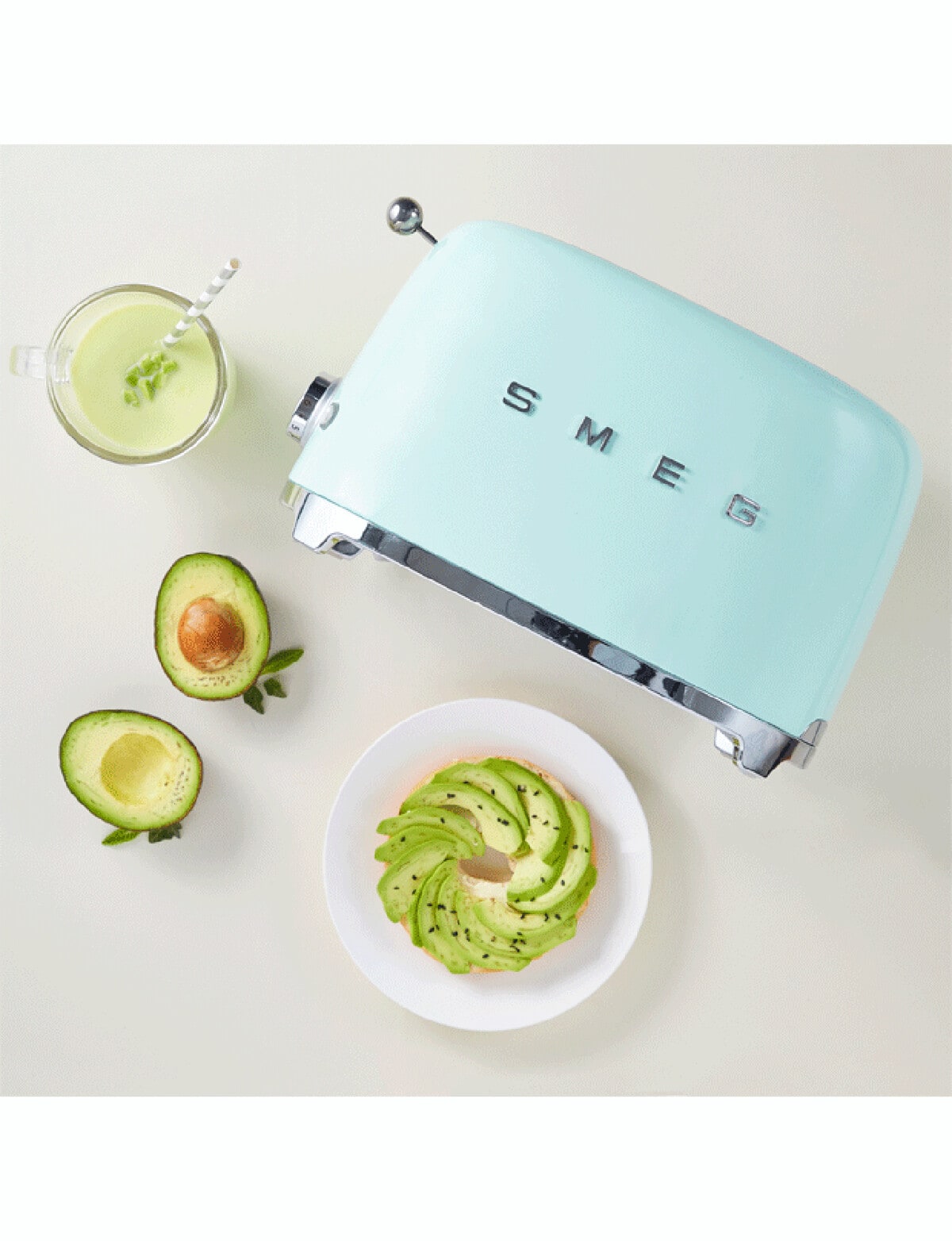 Smeg 2-Slice Toaster, Mint, TSF01PGAU - Toasters