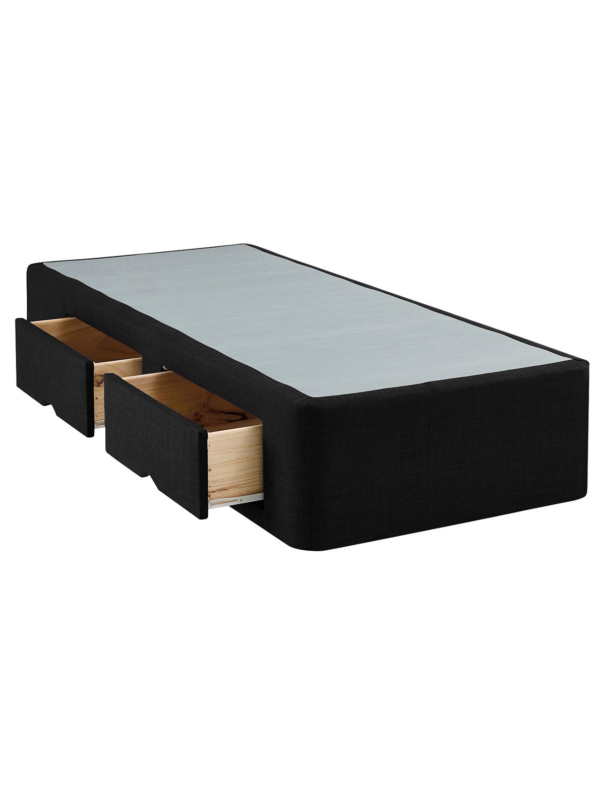 Sleepyhead Long Single Drawer Base, Left Opening, Black - Frames, Bases ...