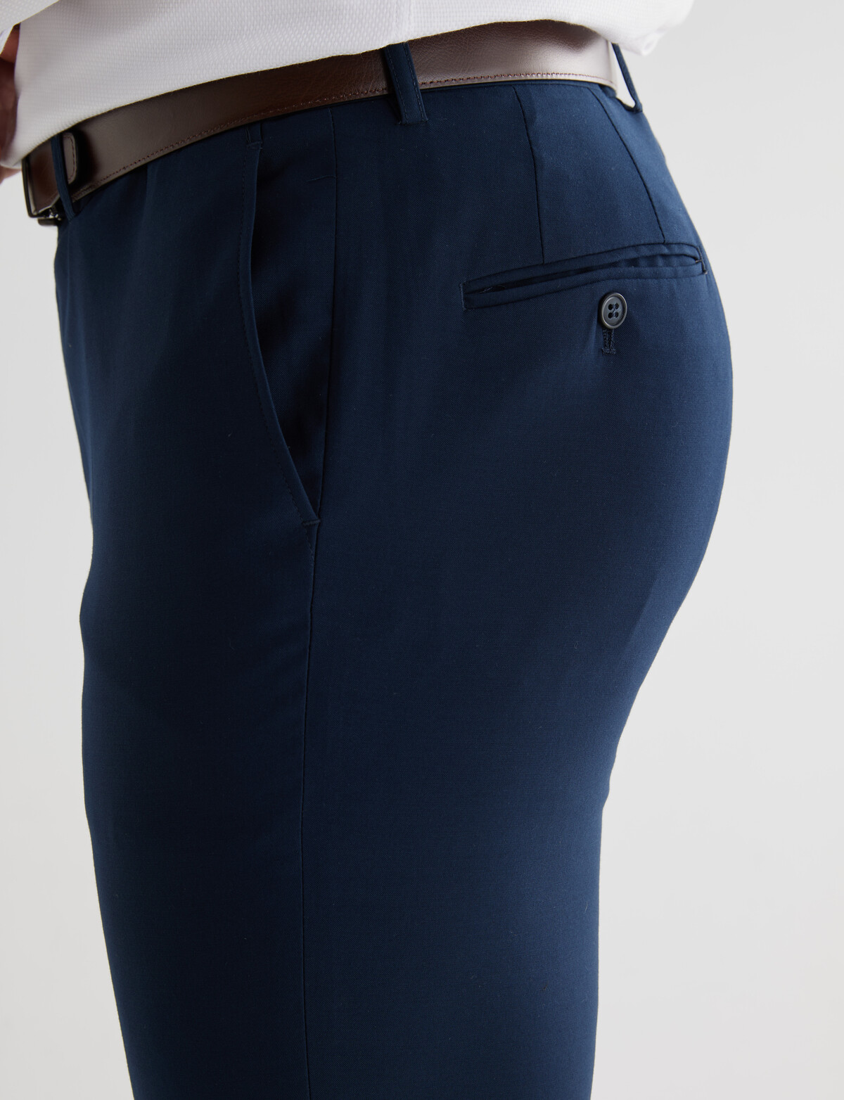 Laidlaw + Leeds Tailored Stretch Pants, Navy - Suit Jackets & Pants