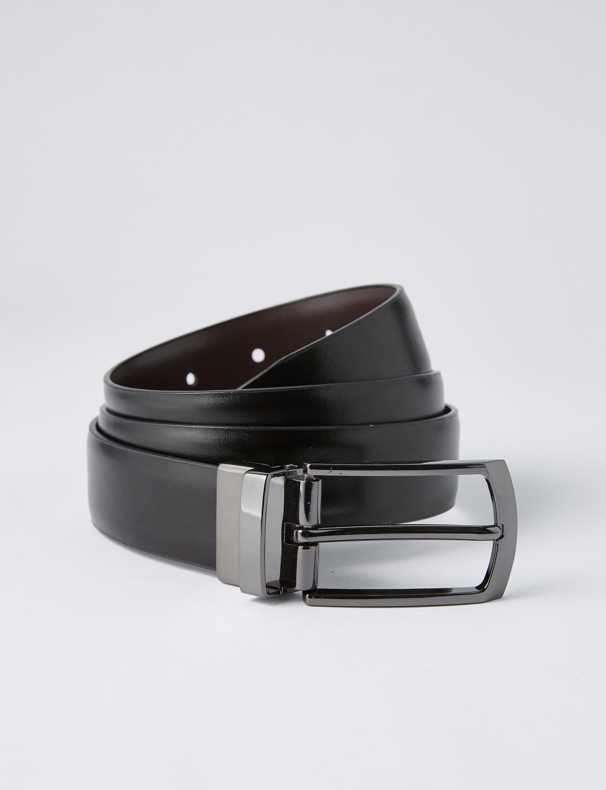 Chisel Reversible Leather Belt, Black/Brown - Belts
