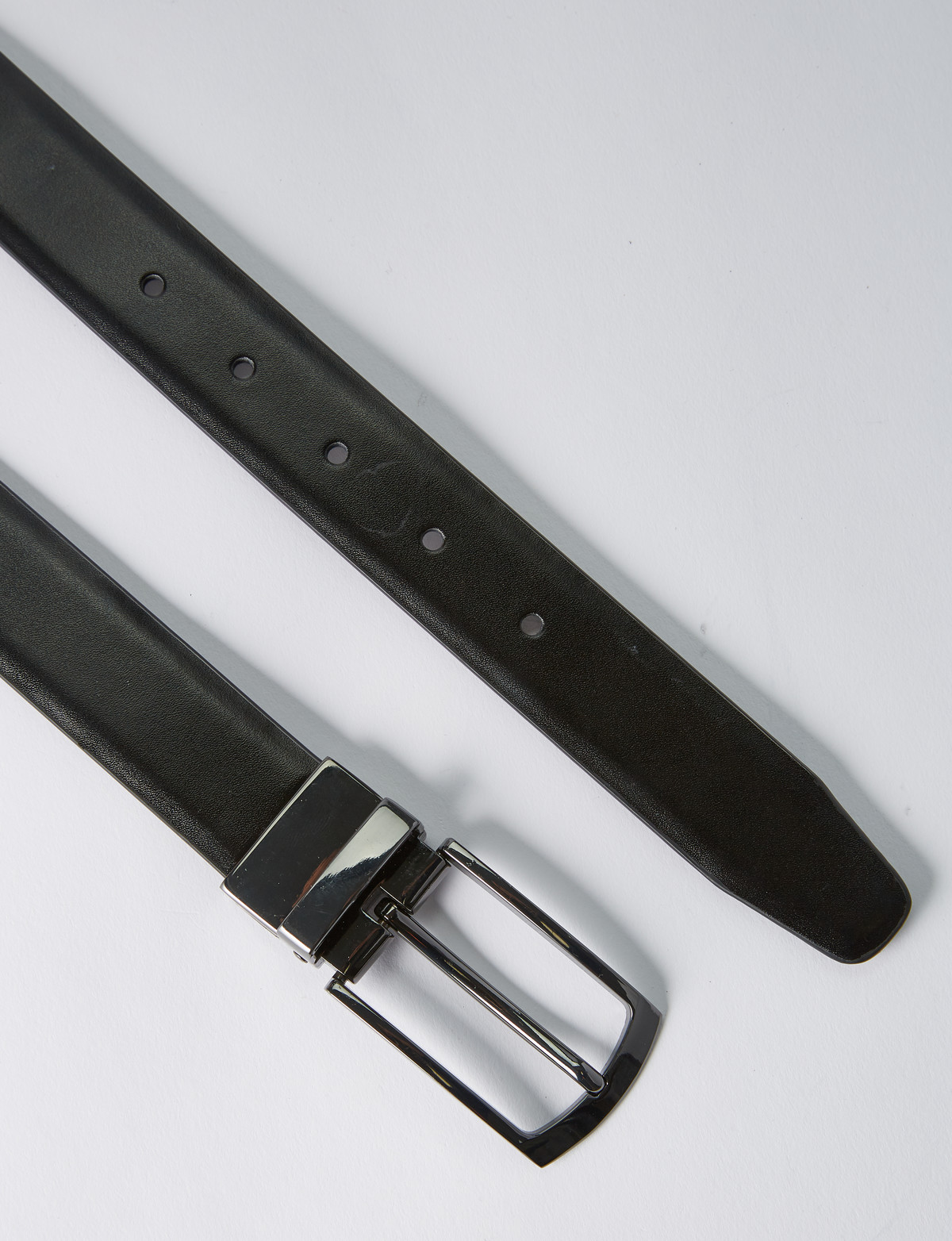 Chisel Reversible Leather Belt, Black/Brown - Belts
