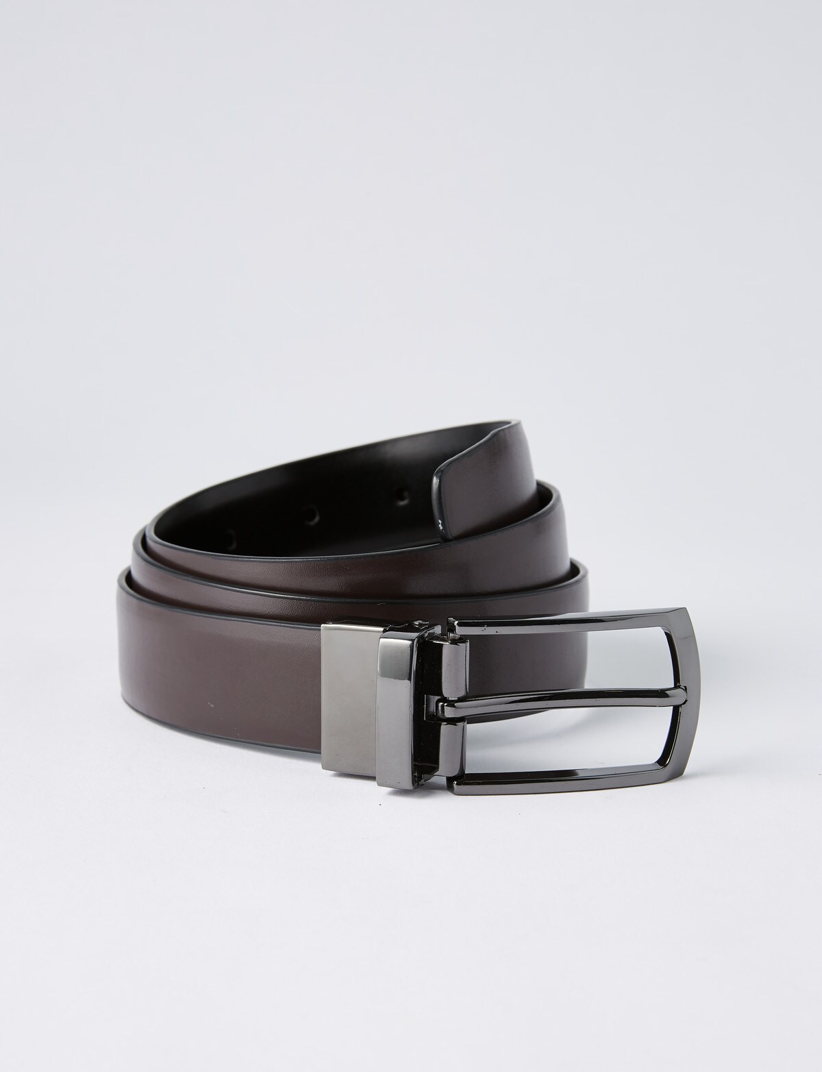 Chisel Reversible Leather Belt, Black/Brown - Belts