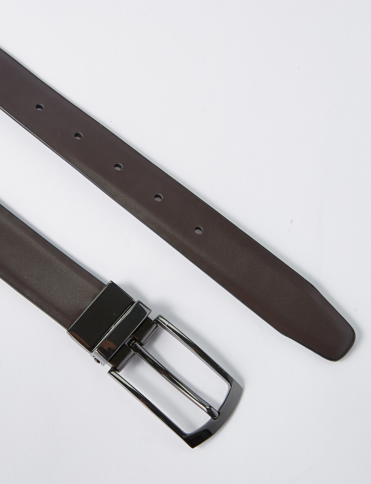 Chisel Reversible Leather Belt, Black/Brown - Belts