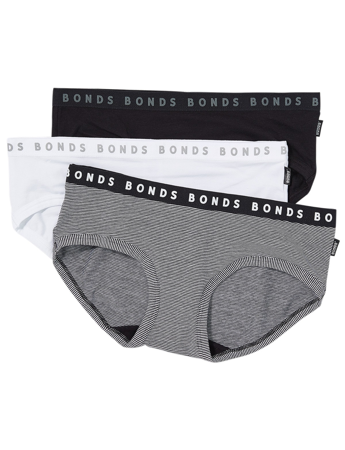Bonds Hipster Boyleg Brief, 3-Pack, Stripe Multi-Pack - Briefs