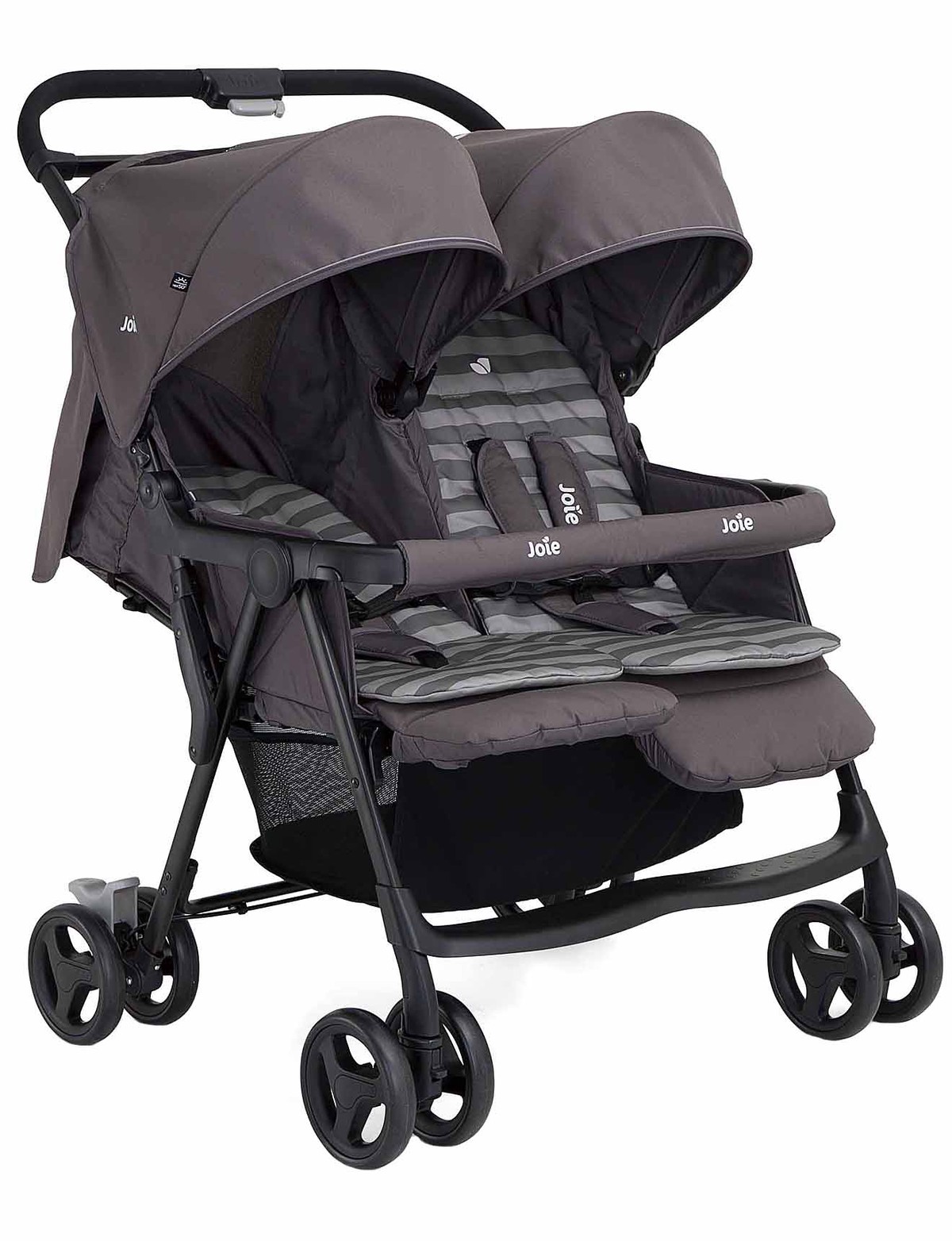 Joie Aire Twin 4-Wheel Stroller, Dark Pewter - Prams & Strollers