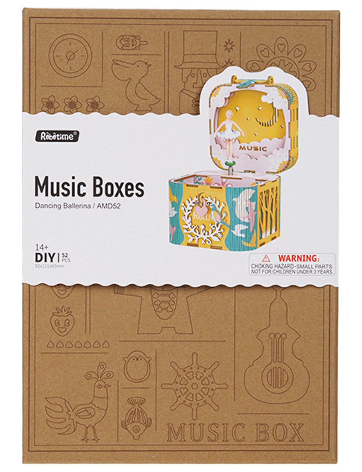 DIY Kits Robotime Dancing Ballerina Music Box - Toys Red Dot