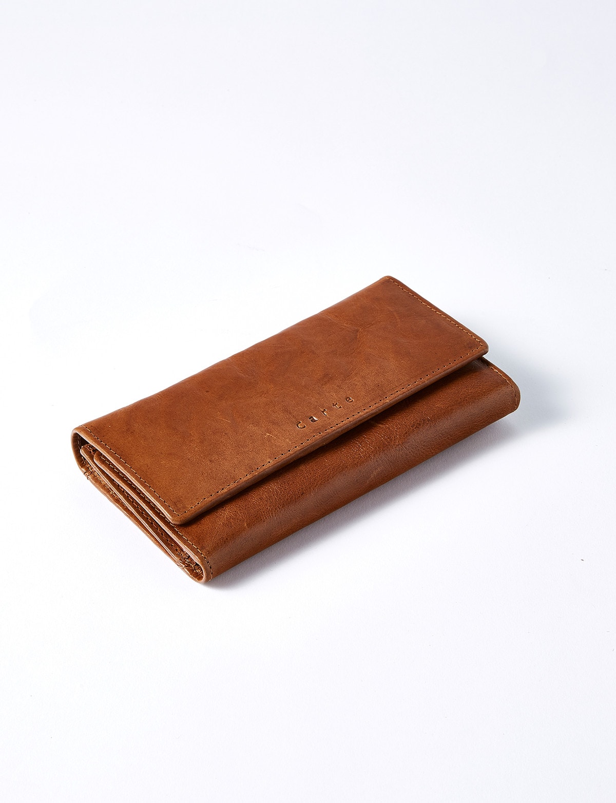Carte Leather Trifold Wallet, Tan - Wallets