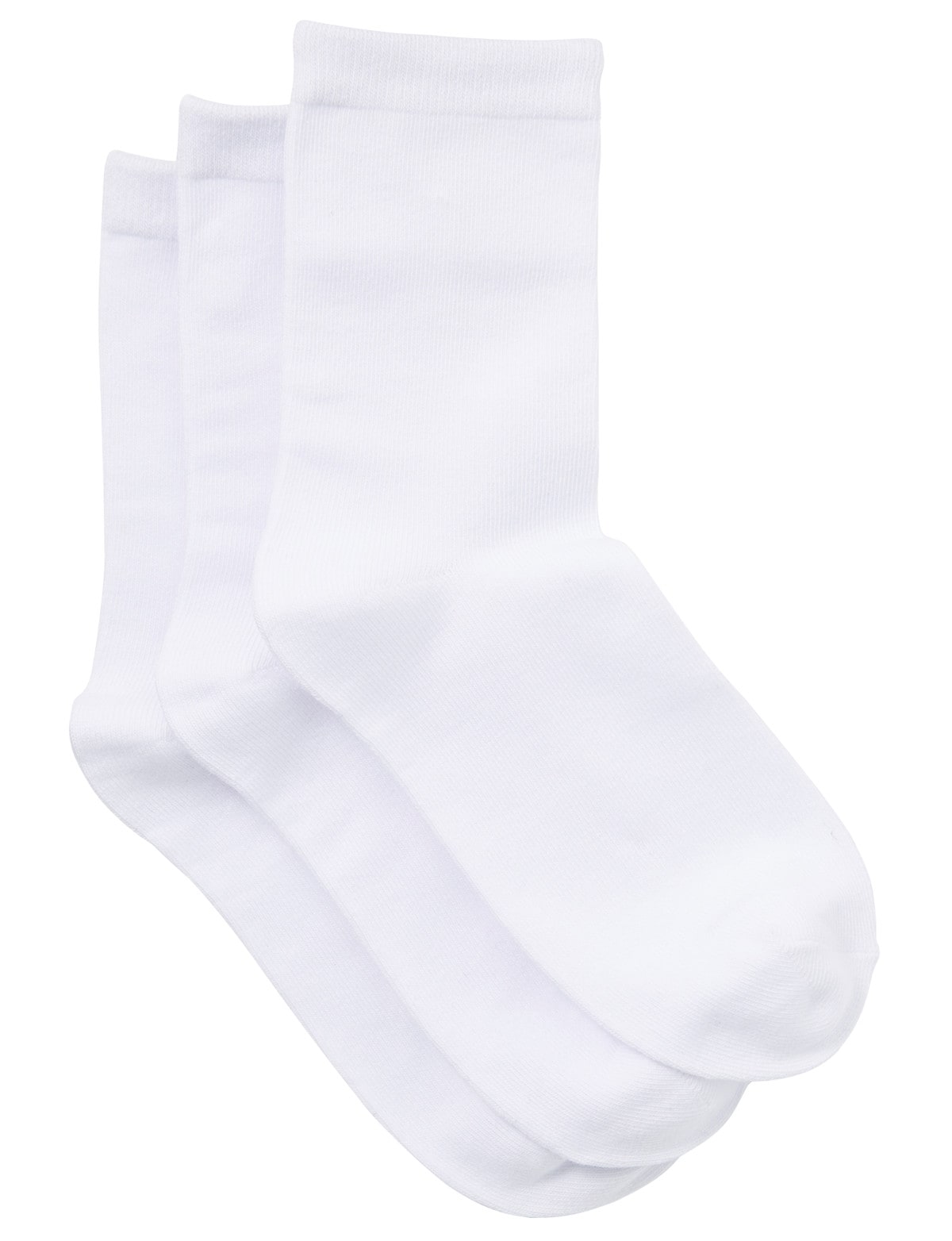 Lyric Cotton Quarter Crew Sock, 3-Pack, White - Socks