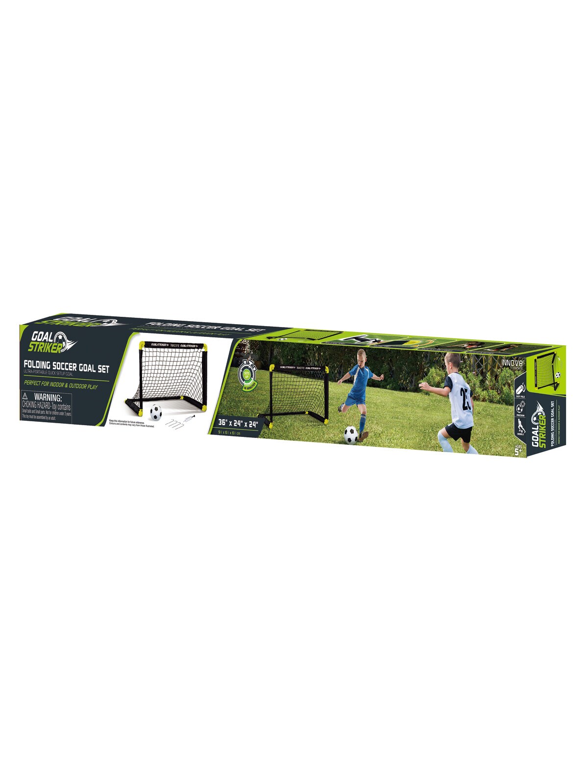 INNOV8 Folding Soccer Goal with Ball 90c - Scooters & Outdoor Toys