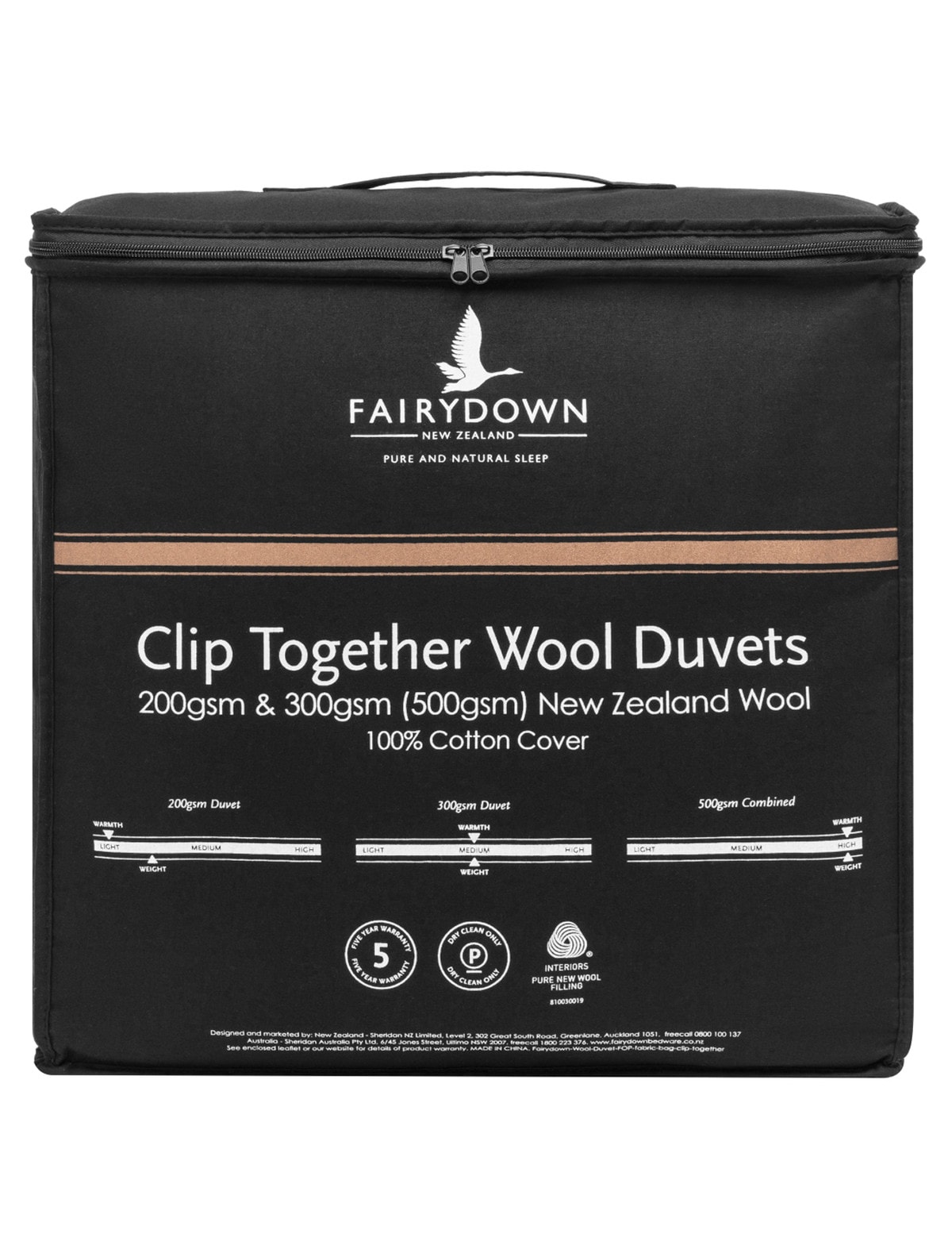 Fairydown Wool Clip Together Duvet - Duvet Inners
