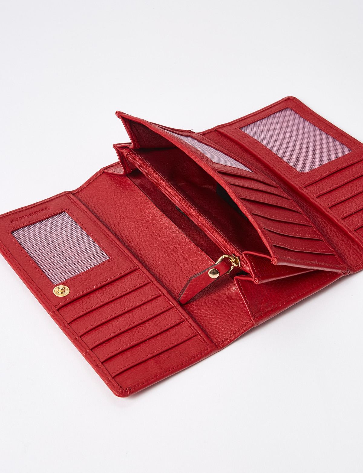 Carte Leather Trifold Wallet, Tango Red - Wallets