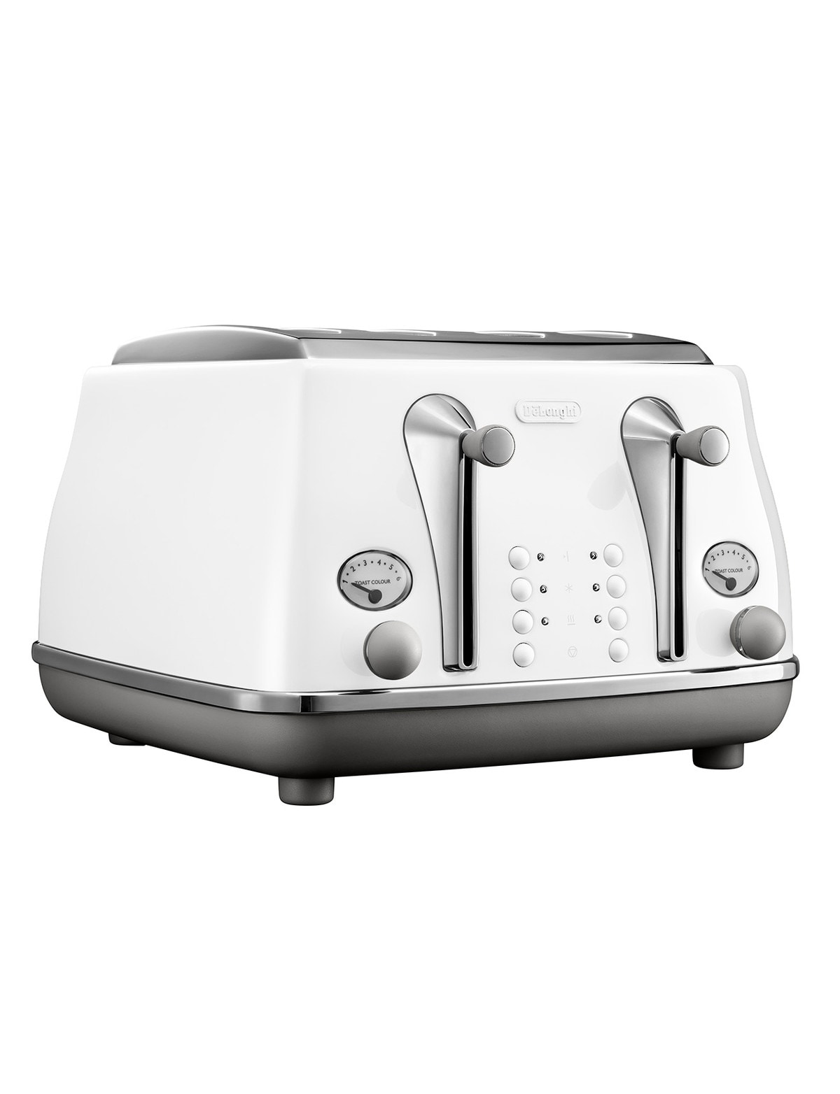 DeLonghi Icona Capitals 4 Slice Toaster, White, CTOC4003W - Toasters