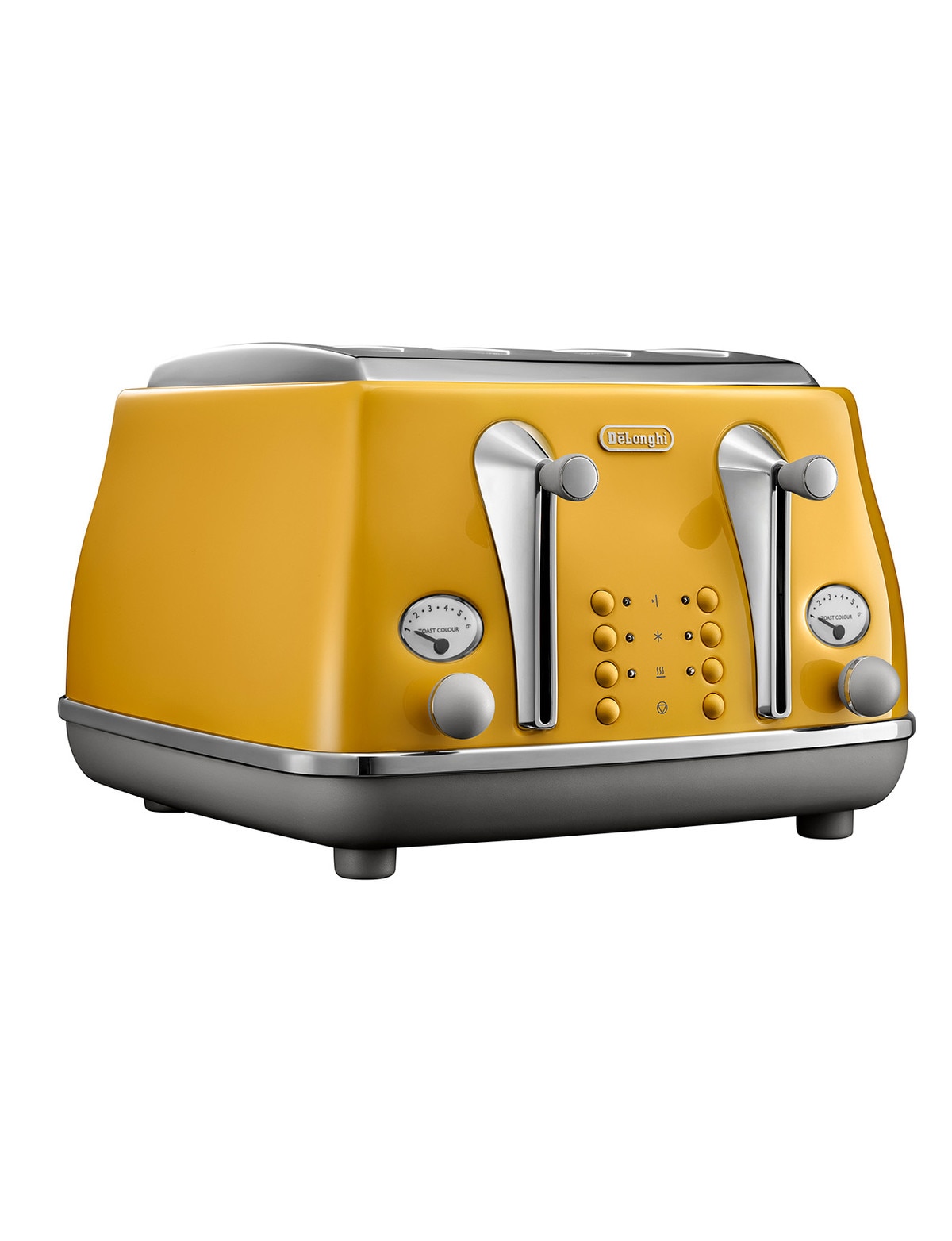 DeLonghi Icona 4 Slice Toaster, Yellow, CTOC4003Y - Toasters