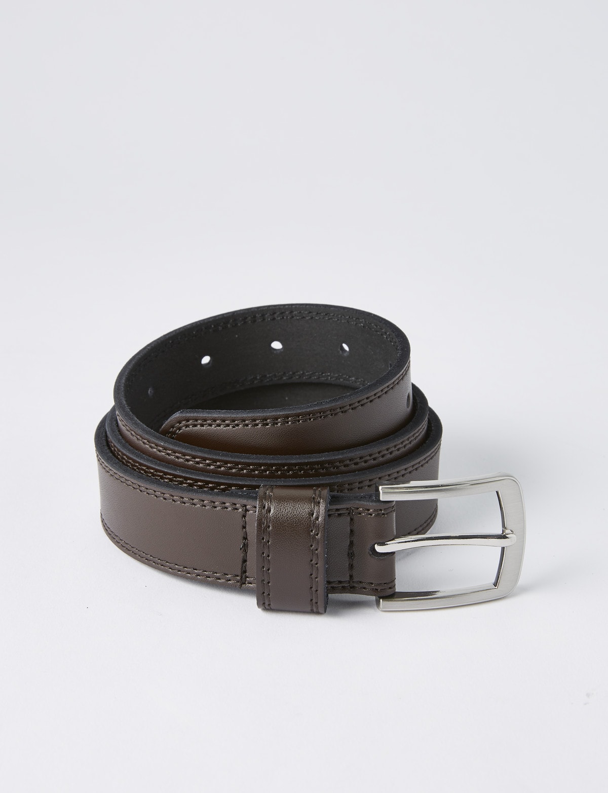 Chisel Leather Belt, Brown - Belts