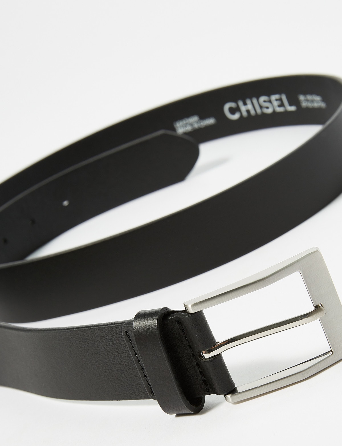 Chisel King Size Leather Belt, Black - Belts