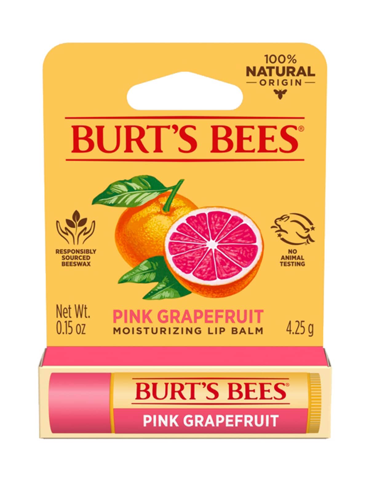 Burts Bees Lip Balm, Pink Grapefruit - Lips