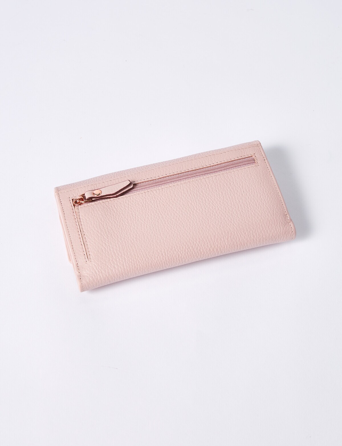 Carte Leather Trifold Wallet, Blush - Wallets