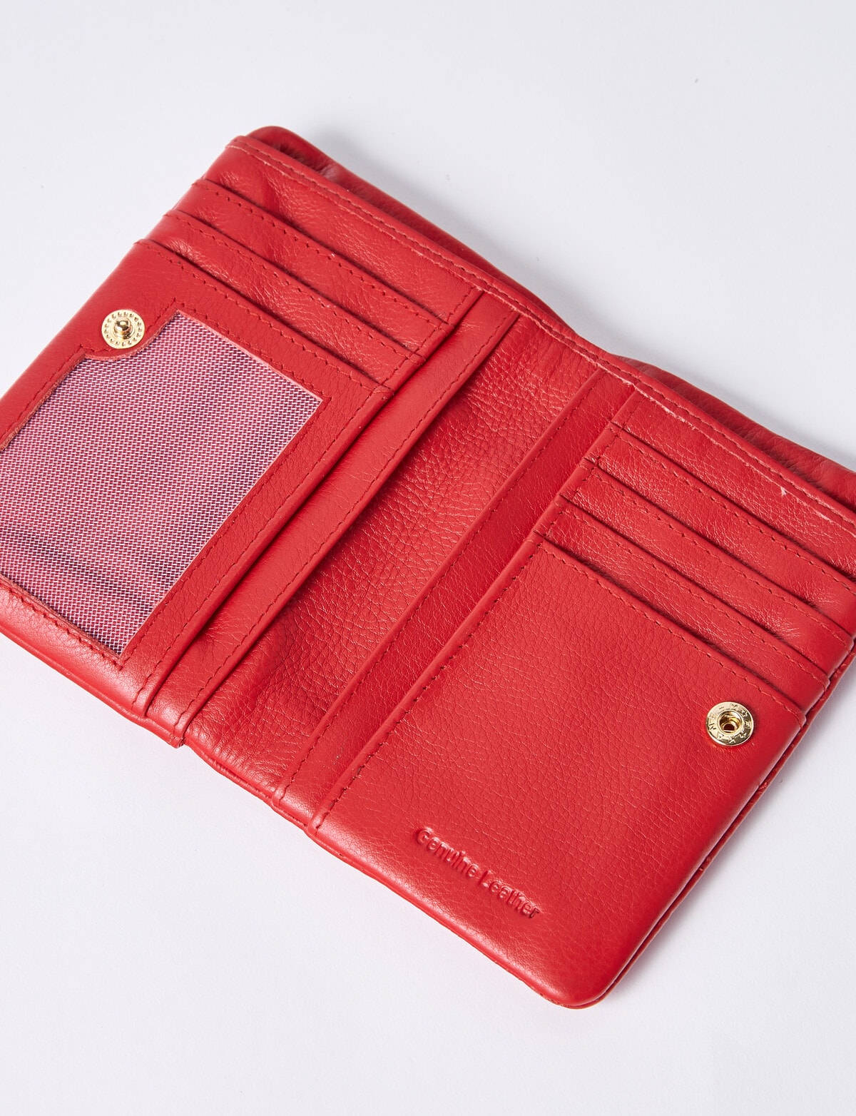 Carte Leather Zip & Dome Wallet, Tango Red - Wallets