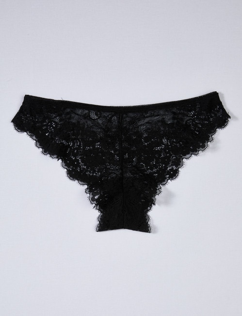 Lyric Cheeky Lace Brief, Black - Briefs