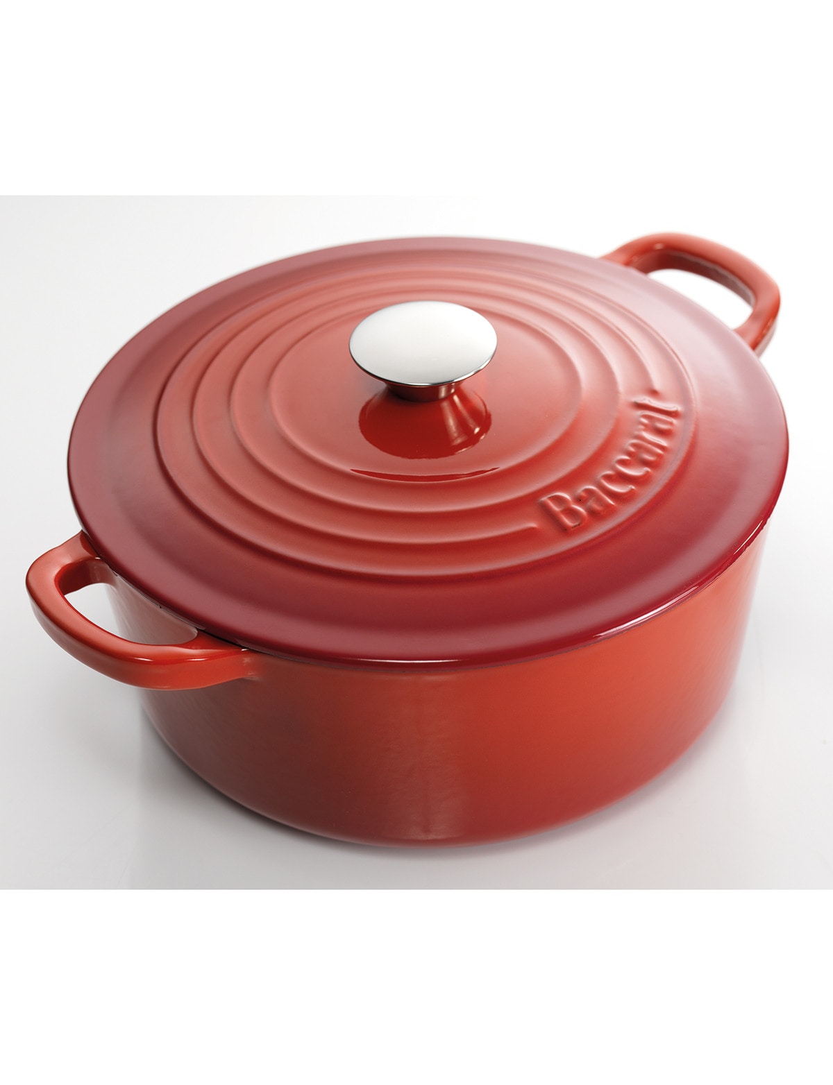 Baccarat Le Connoisseur Round French Oven, 25cm, 3.9L, Red - Saucepans ...