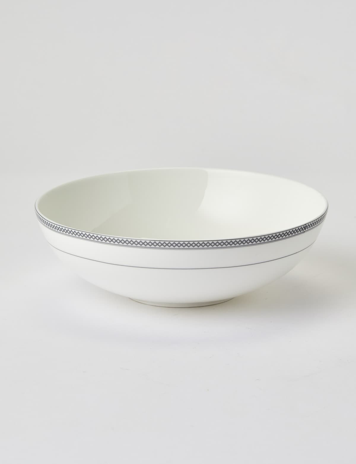 Amy Piper Leigh Coupe Bowl, 19cm, White & Grey - Dinnerware