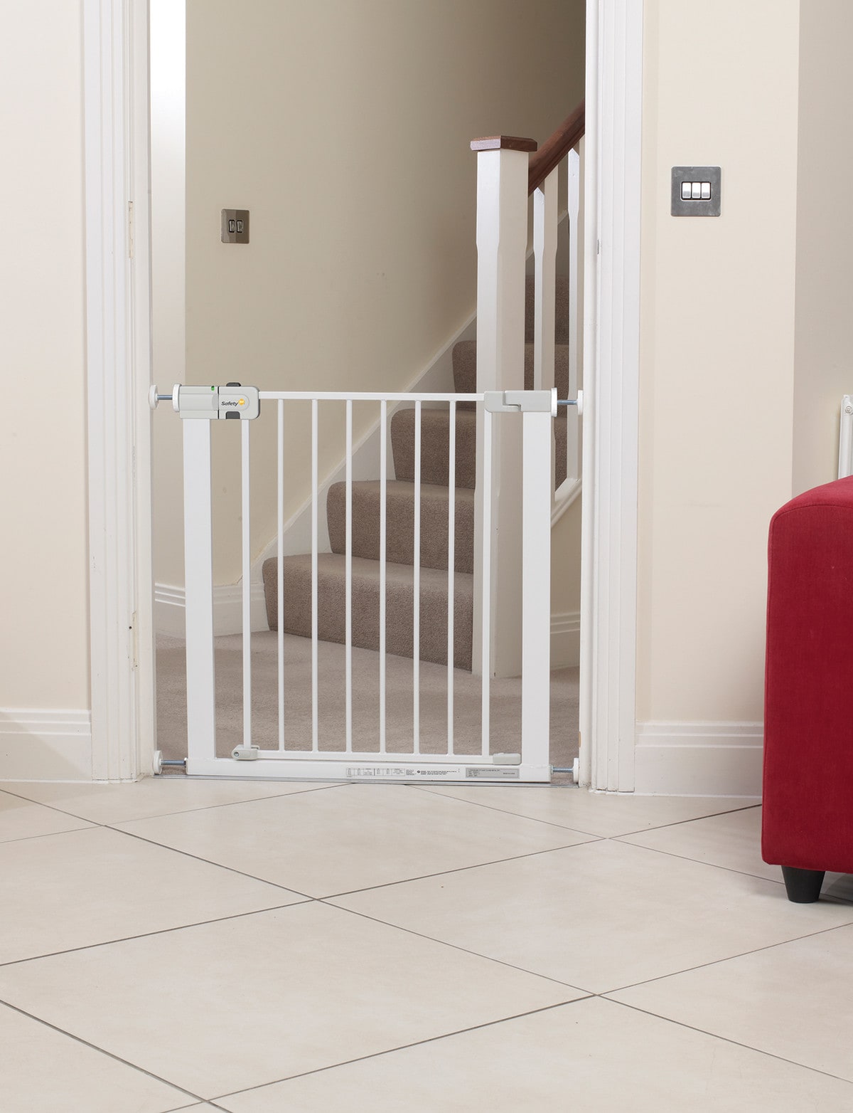 Safety First Easy Close Metal Gate, White - Safety