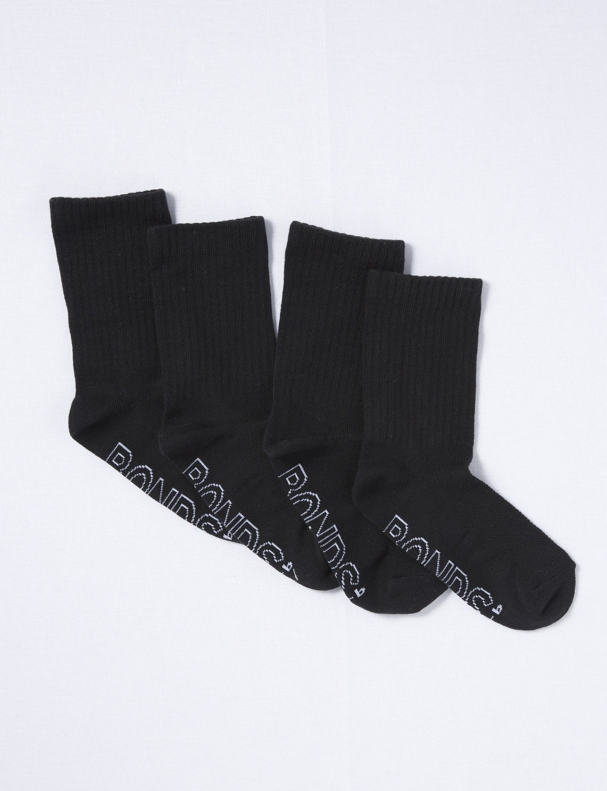Bonds Logo Light Quarter-Crew Sock, 4-Pack, Black - Hosiery & Socks