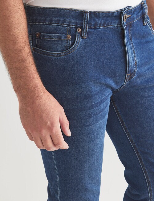 Chisel Knit Denim Jean, Indigo - Jeans