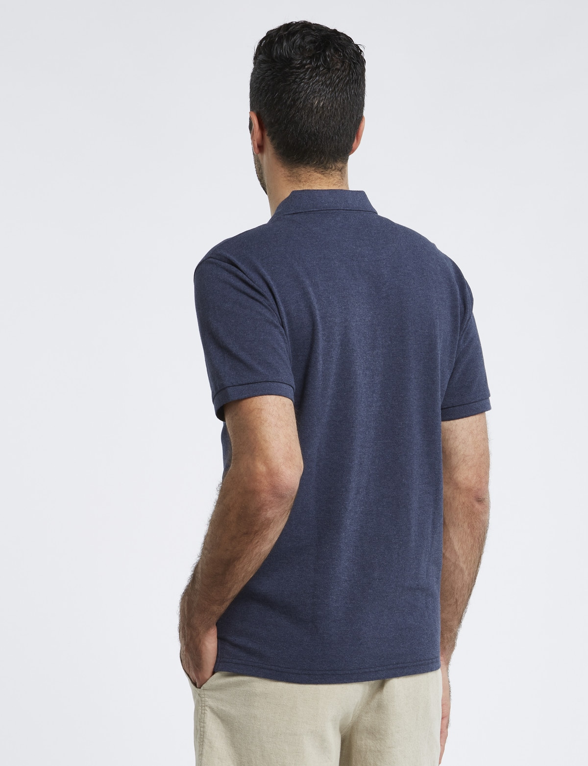 Chisel Ultimate Short-Sleeve Polo, Navy Marle - T-shirts, Singlets & Polos