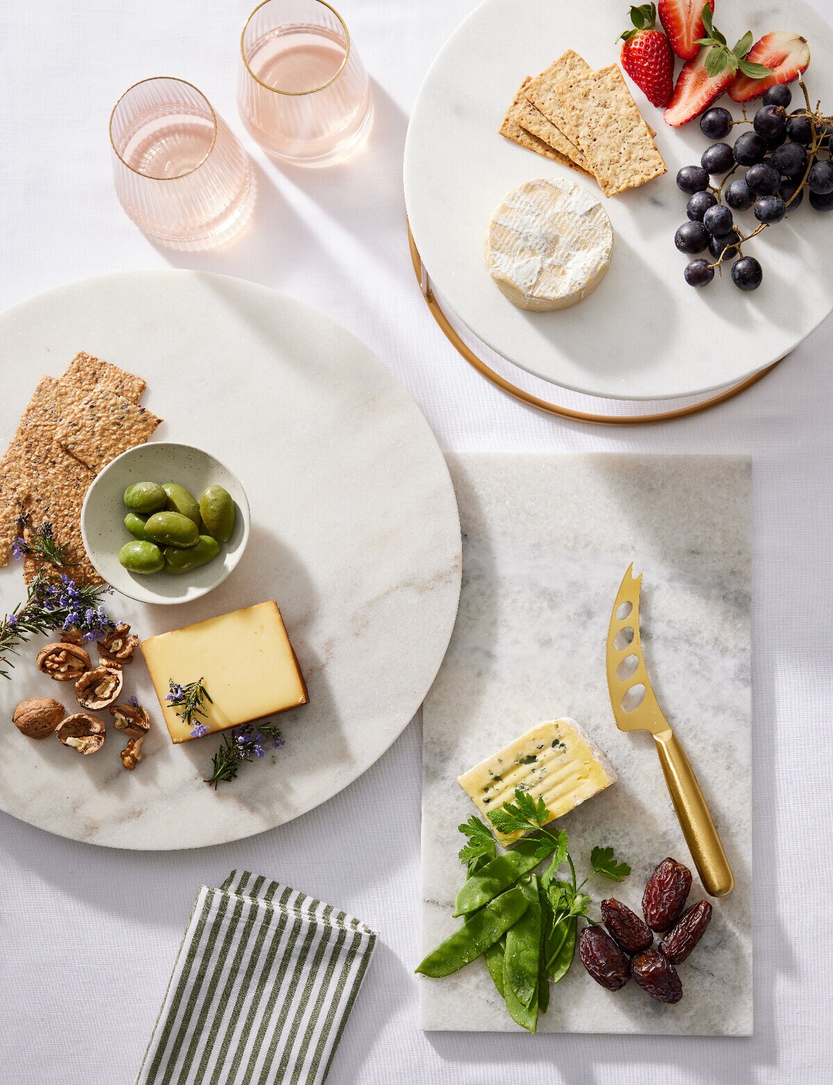 Alex Liddy Slate & Co Marble Lazy Susan, 40cm - Serveware