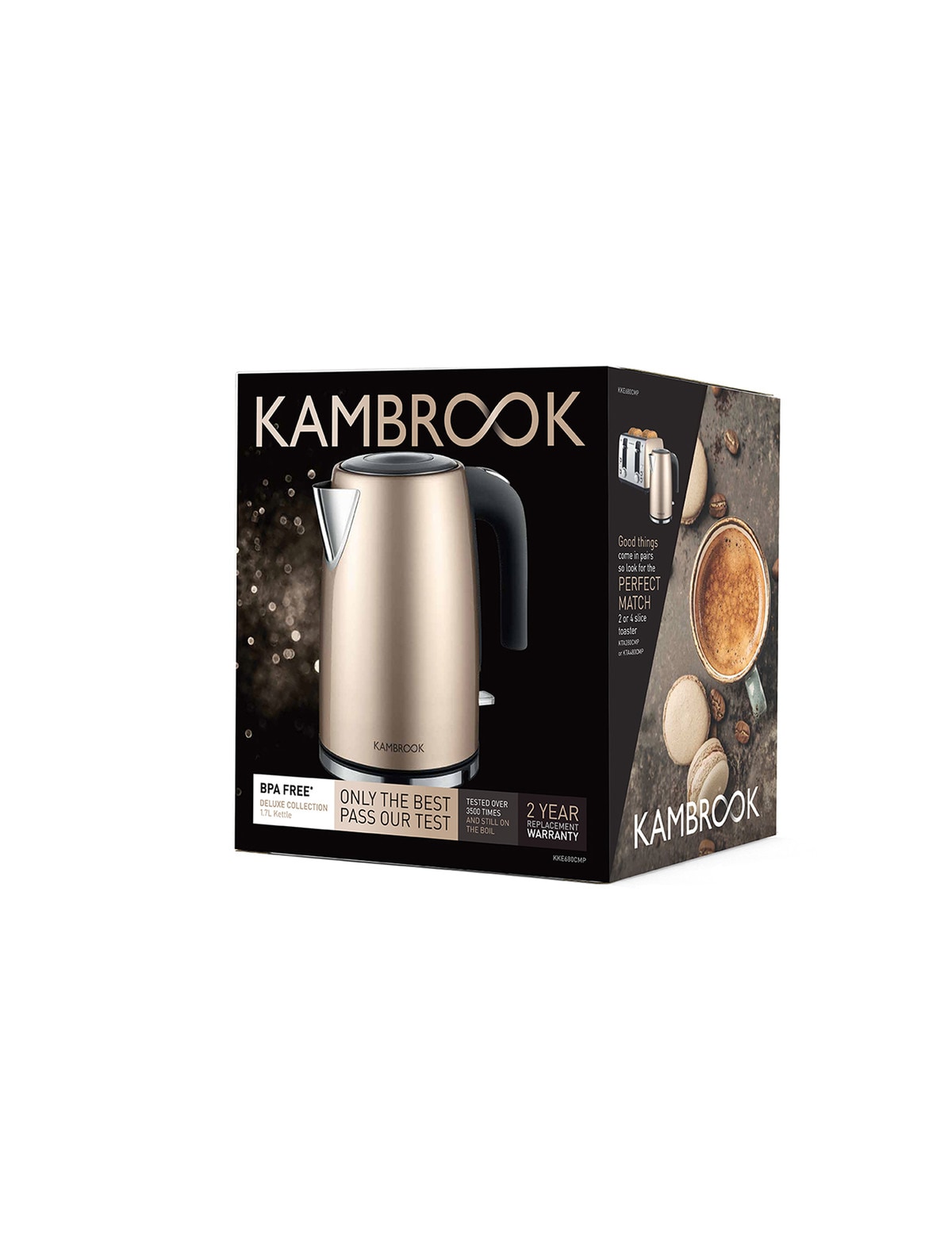Kambrook Deluxe Kettle, Champagne, KKE680CMP - Kettles & Jugs