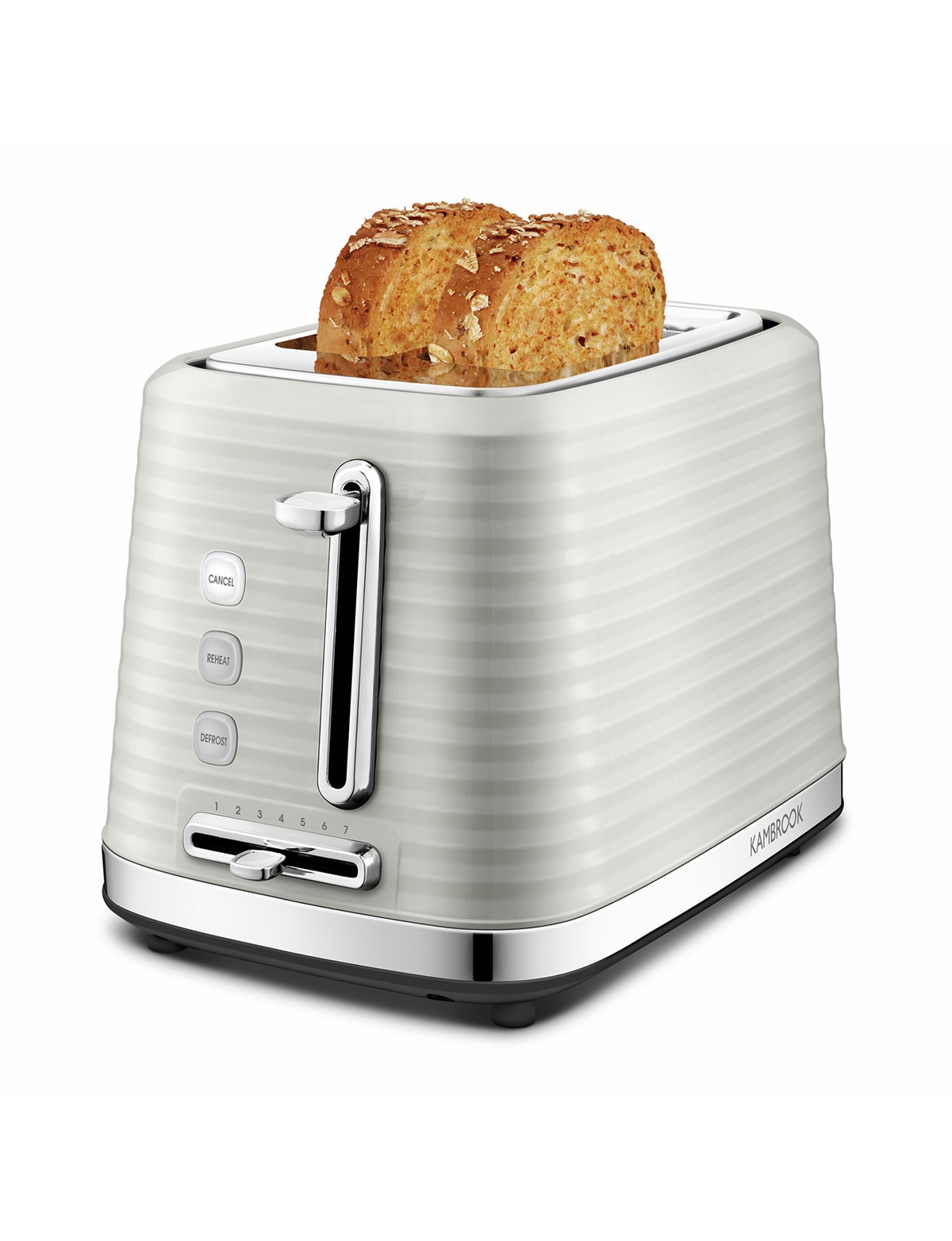 Kambrook Textured 2-Slice Toaster, Grey, KTA220GRY - Toasters